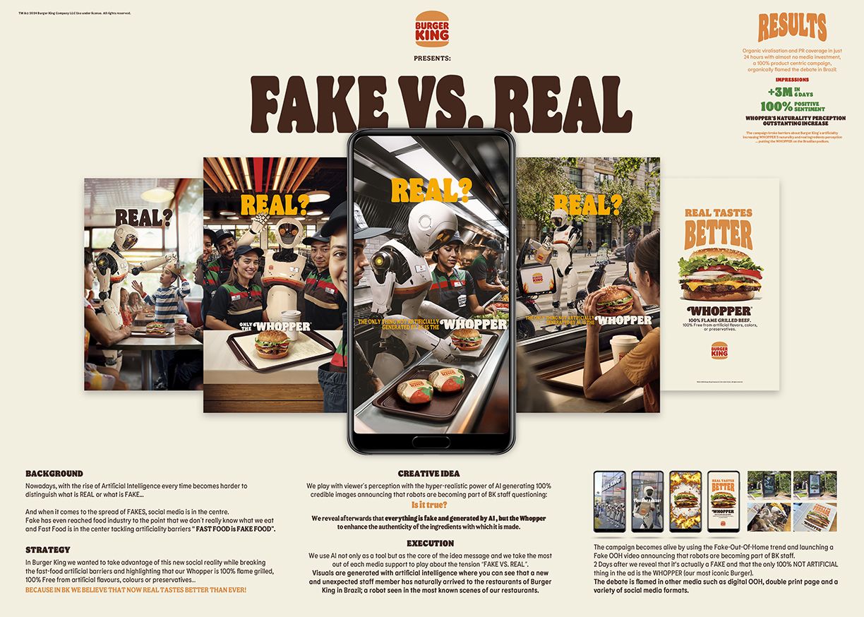 Burger King se ríe de lo fake y reivindica 'el sabor de lo real' en su ...